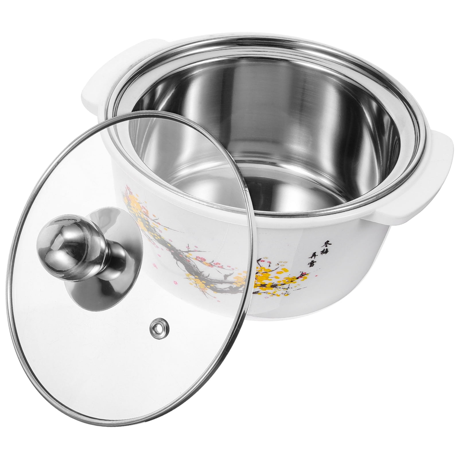 Single Hot Pot with Lid Mini Heater Soup Pot Stainless Pots Small Pot ...