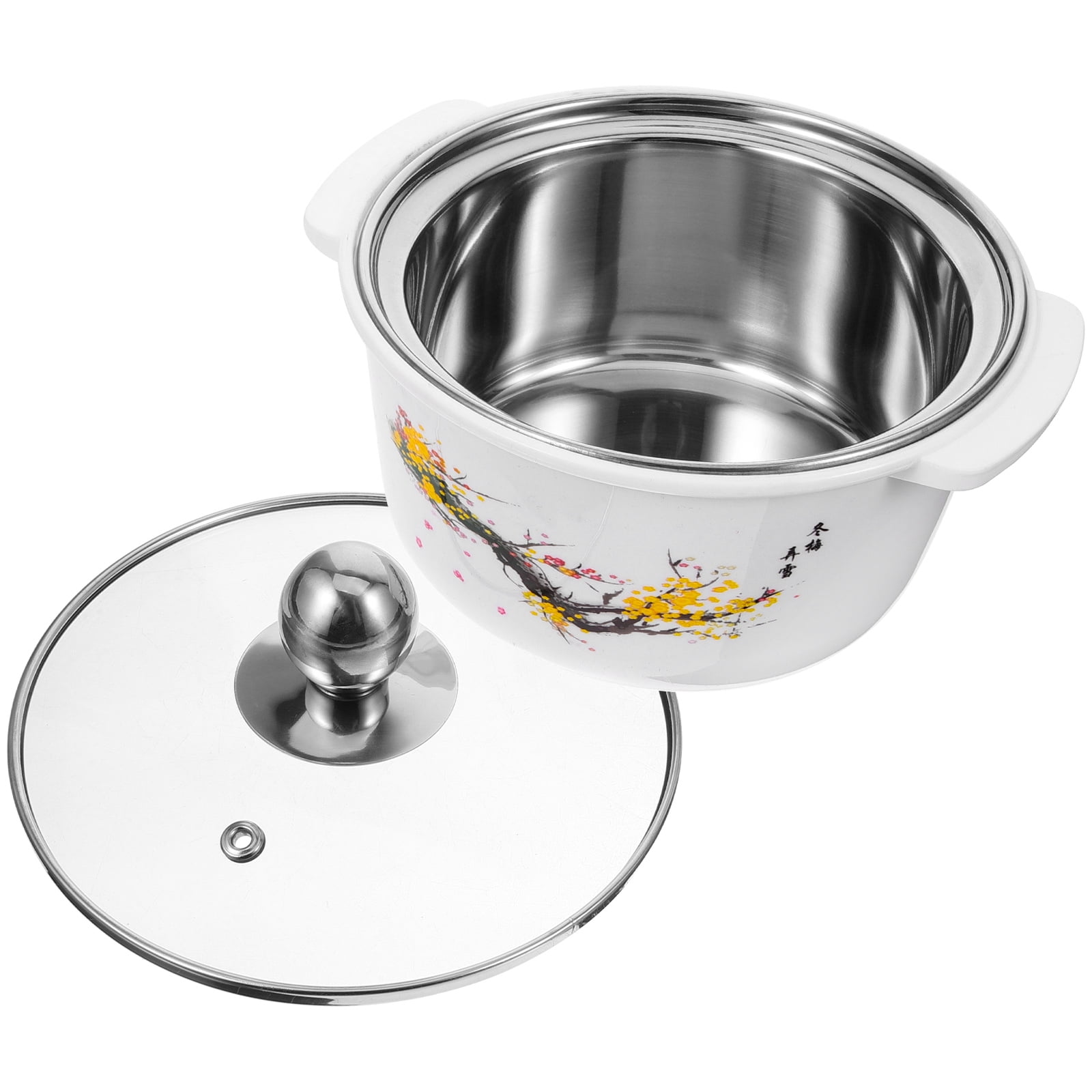 Single Hot Pot with Lid Stainless Steel Pots Stove Only Mini Heater ...