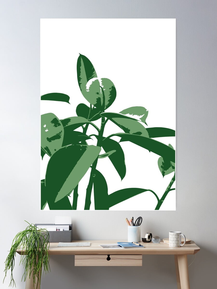 Single House Plant Poster Wall Art, Modern Wall Decor For Living Room ...