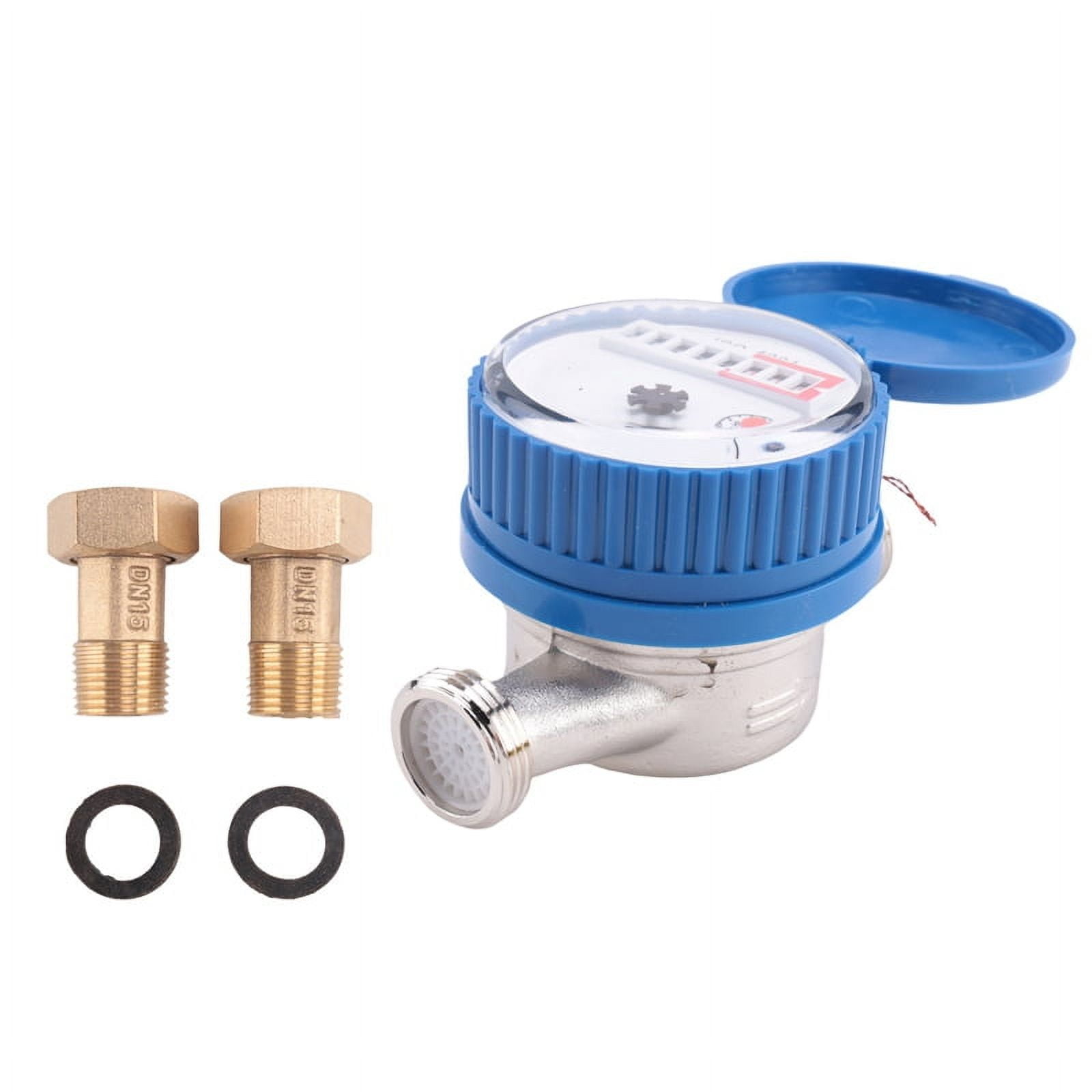 Single Jet Water Meter Brass Water Meter Home and Garden Use Flow Water ...