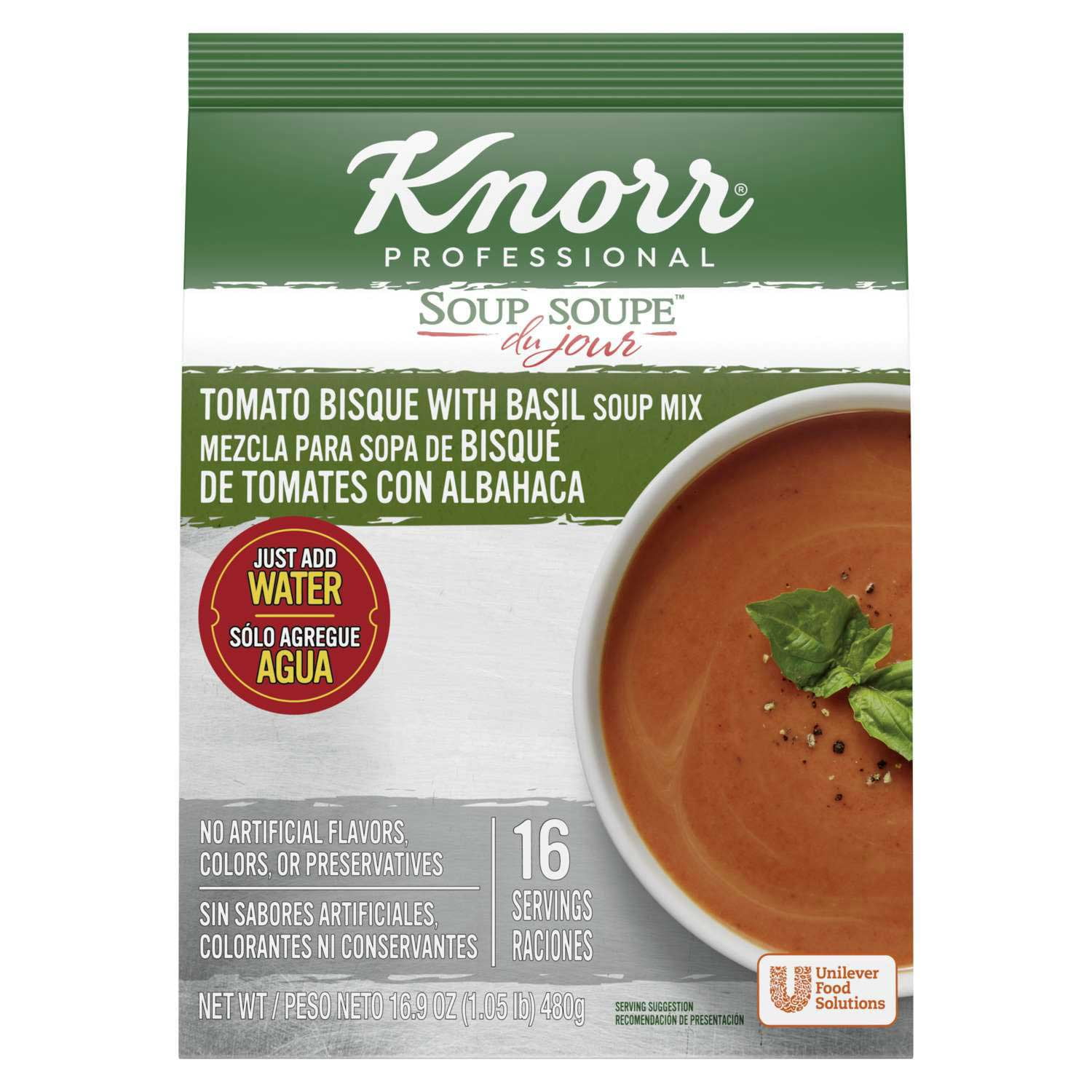 Single Knorr Professional Soup Du Jour Tomato Basil Bisque, 16.9 Ounce ...