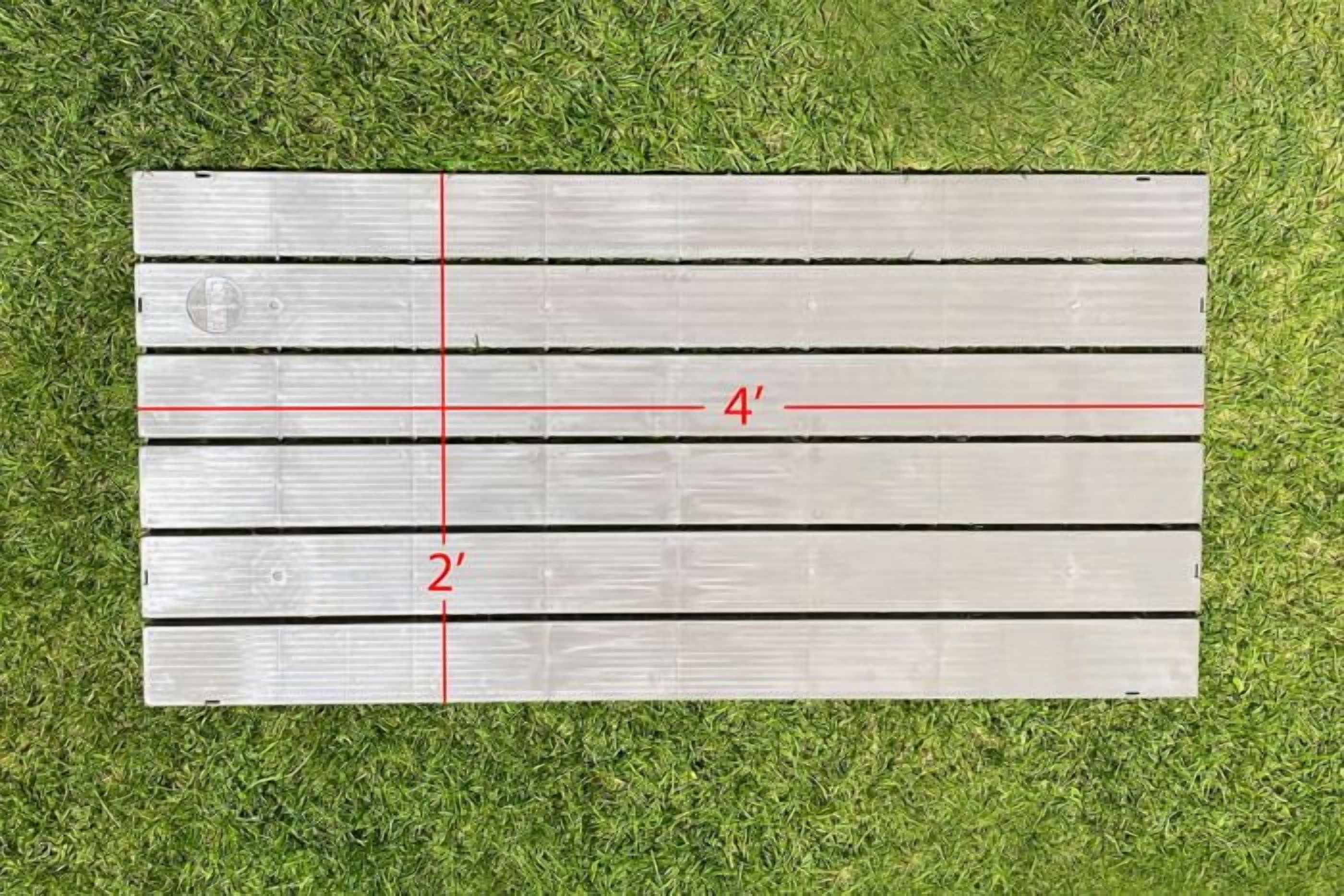 Single Large 2' X 4' Raised Dog Kennel Run Flooring Panel Gray ...