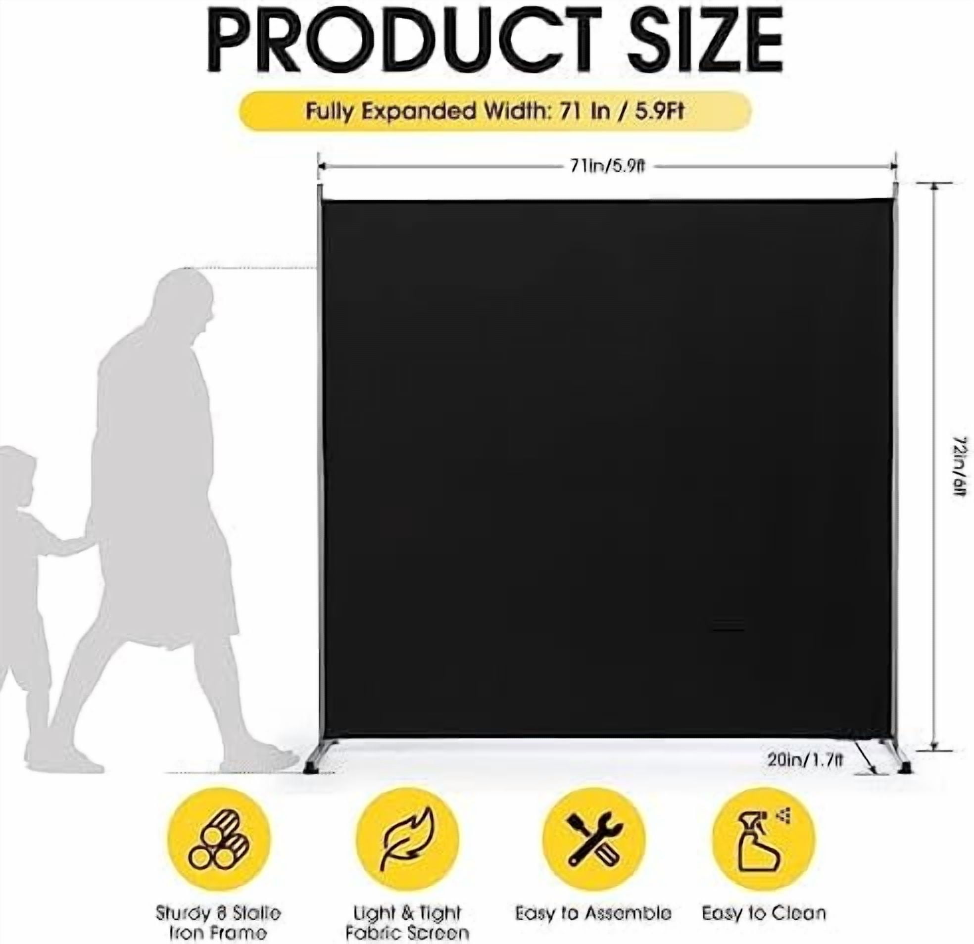 Single Large Panel Room Divider, Privacy Screen for Office, Partition ...