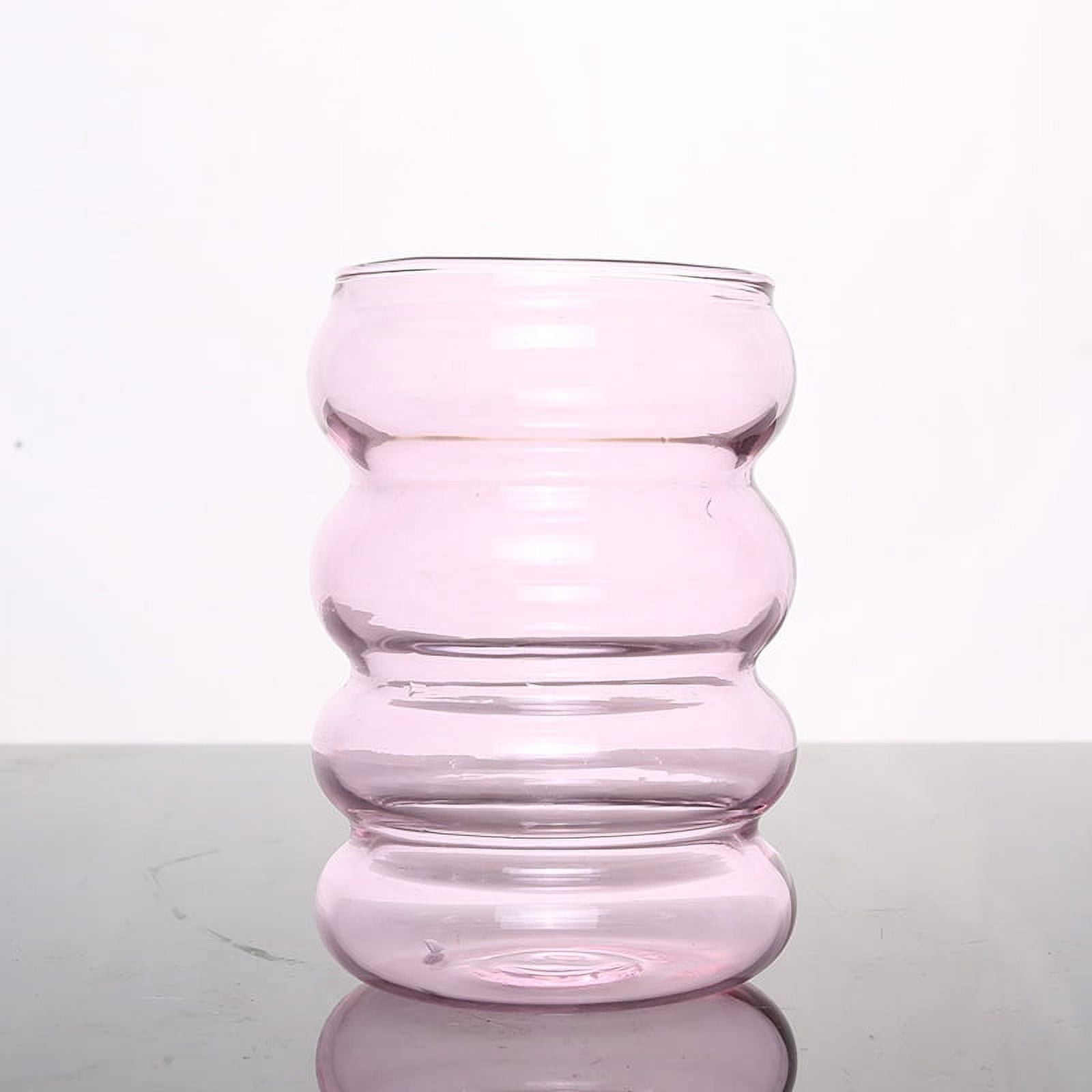 Single Layer Corrugated Glass Suction Tube Cup Set Coffee Cup ins Milk ...