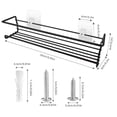 Single Layer Wall Mounted Kitchen Spice Organizer Metal Hanging Shelf ...