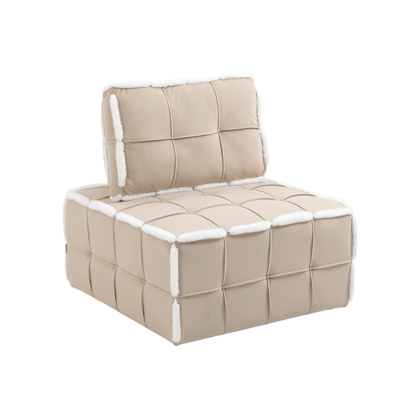 Single Lazy Sofa Chair with Moveable Backrest Pillow, Comfy Leisure ...