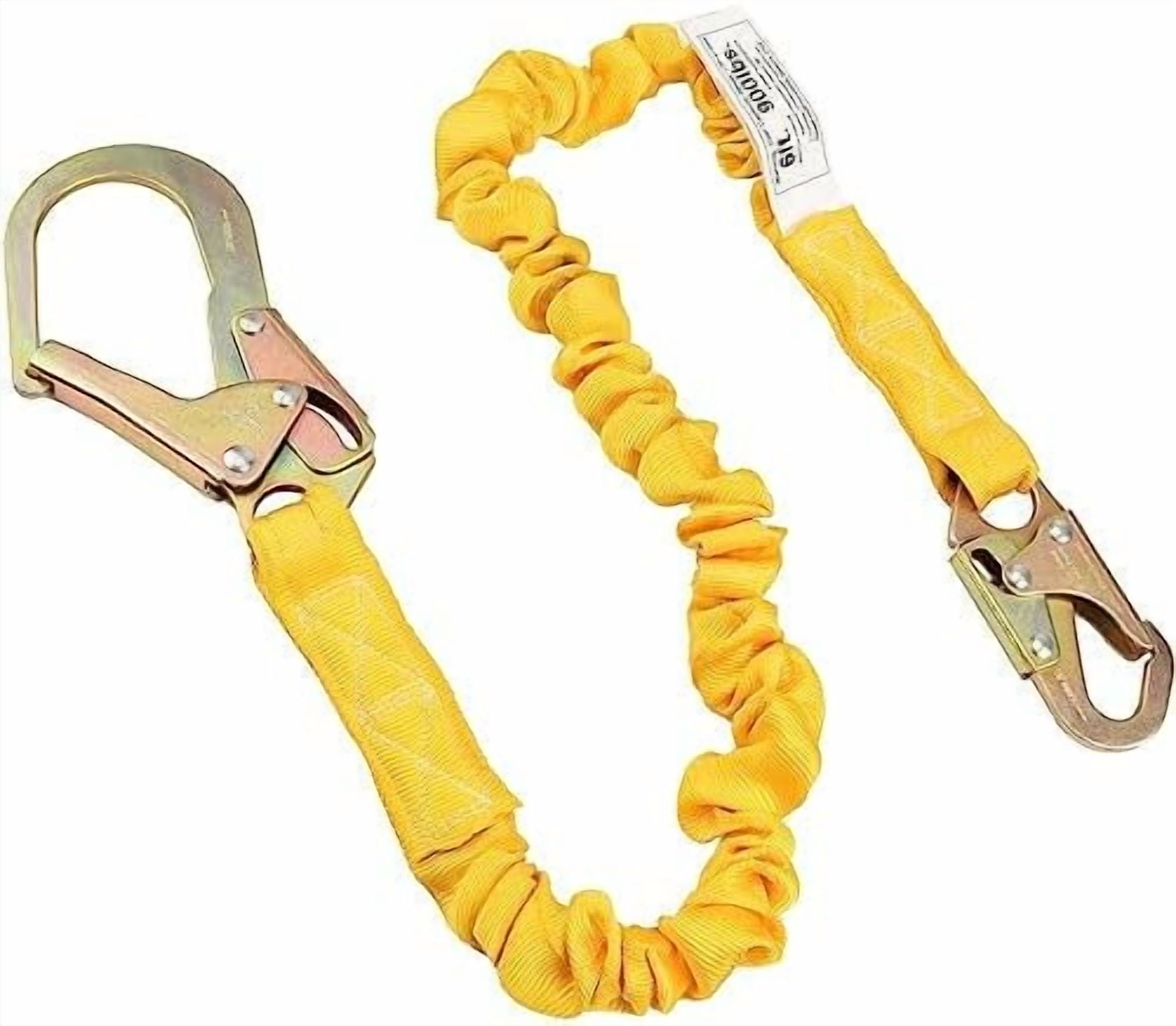 Single Leg 6-Foot Fall Protection Internal Shock Absorbing Stretchable ...