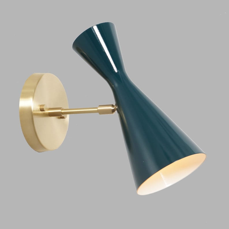 Single Light Articulated Sconce Mid-Century Modern Stilnovo Style Brass ...
