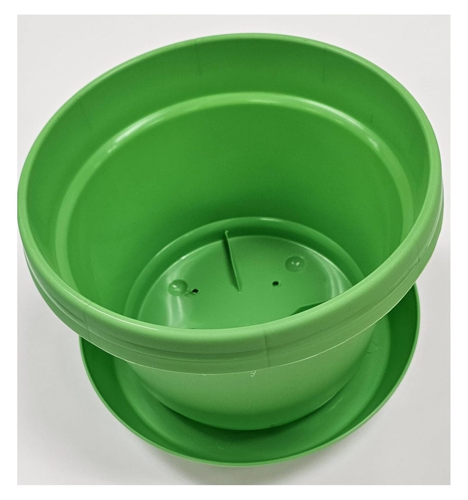 Single Lime Green 12in Pot and Saucer - Walmart.com