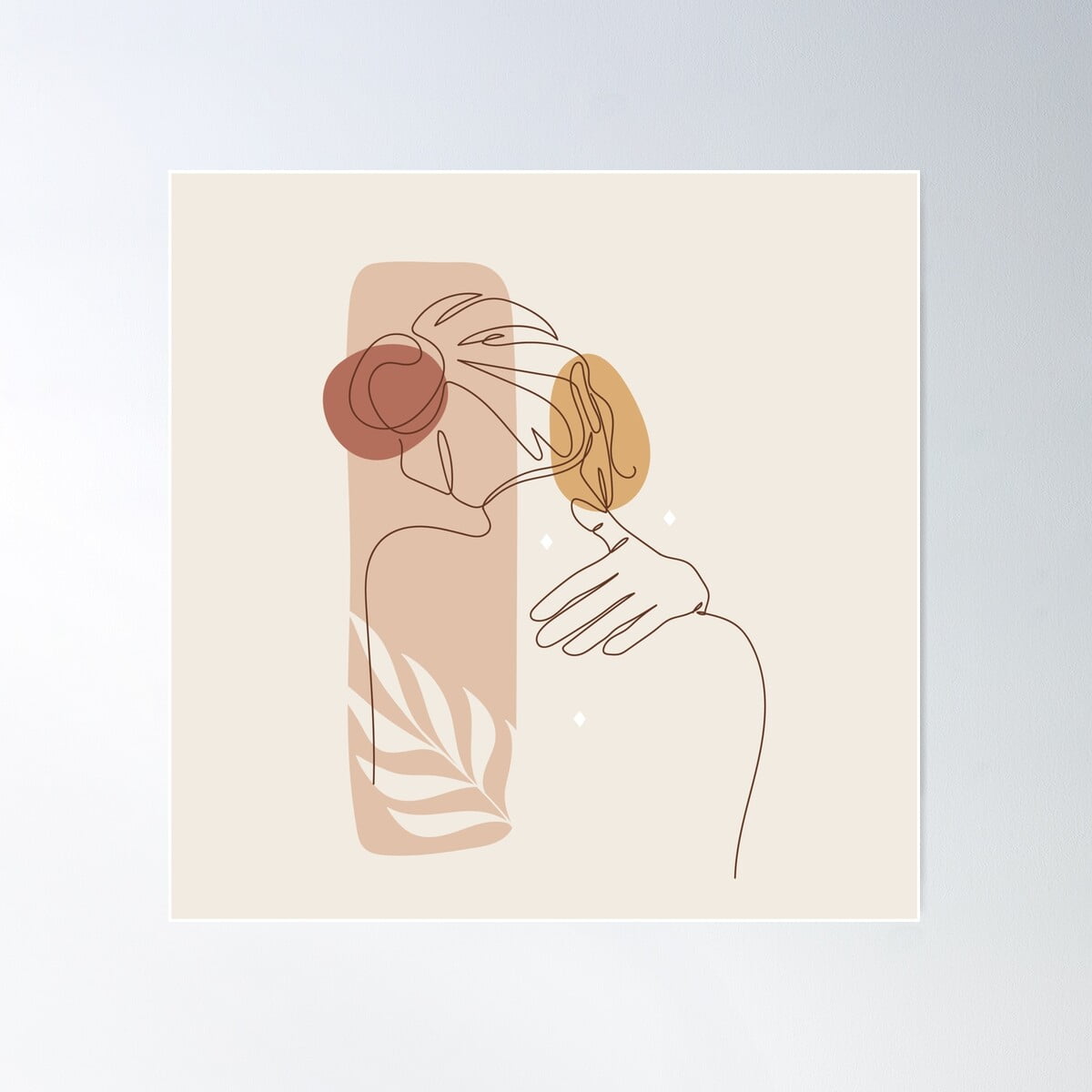 Single Line Body Modern Art Female Body Outline Poster Wall Art, Modern ...