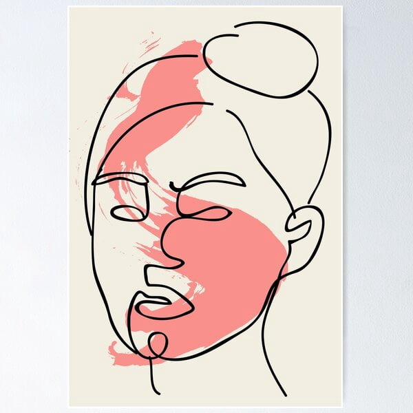 Single Line Figure Drawing Art Print, Minimalist Line Art, Woman Line ...