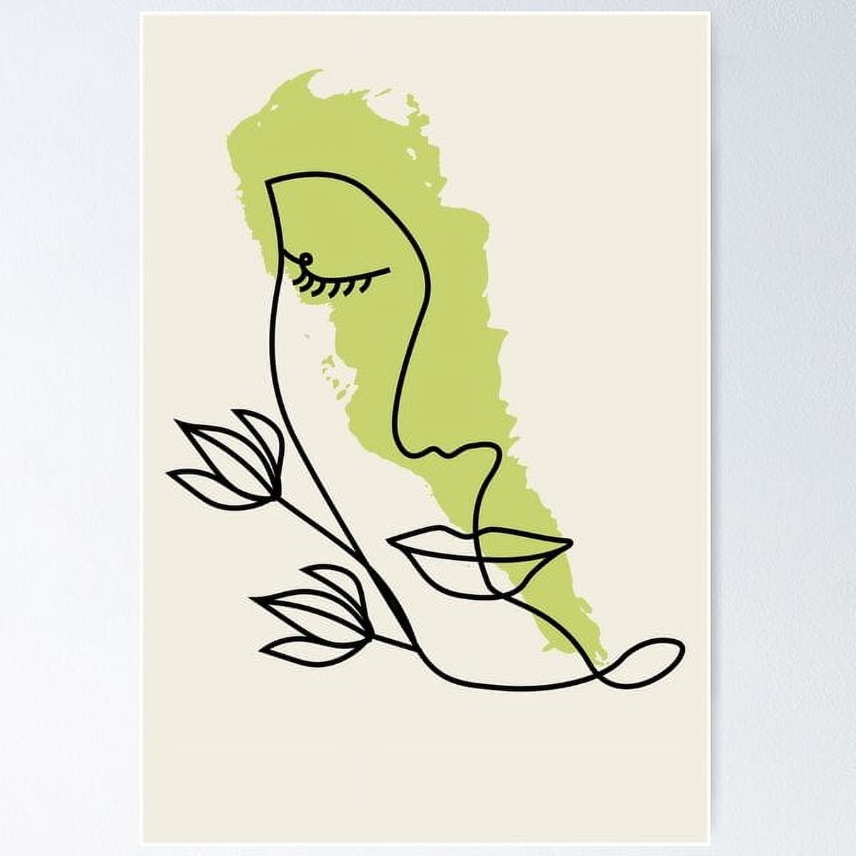 Single Line Woman Face Art, Line Drawing Face, Female Beauty Art, One ...