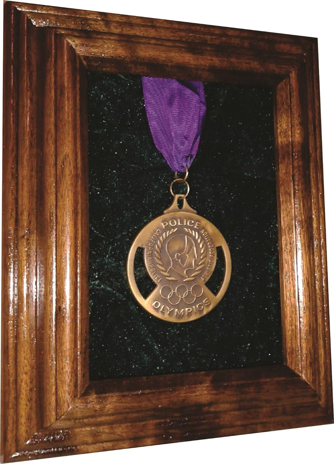 Single Military Medal Display Case - 5x7 Walnut (Red Velvet) - Walmart.com
