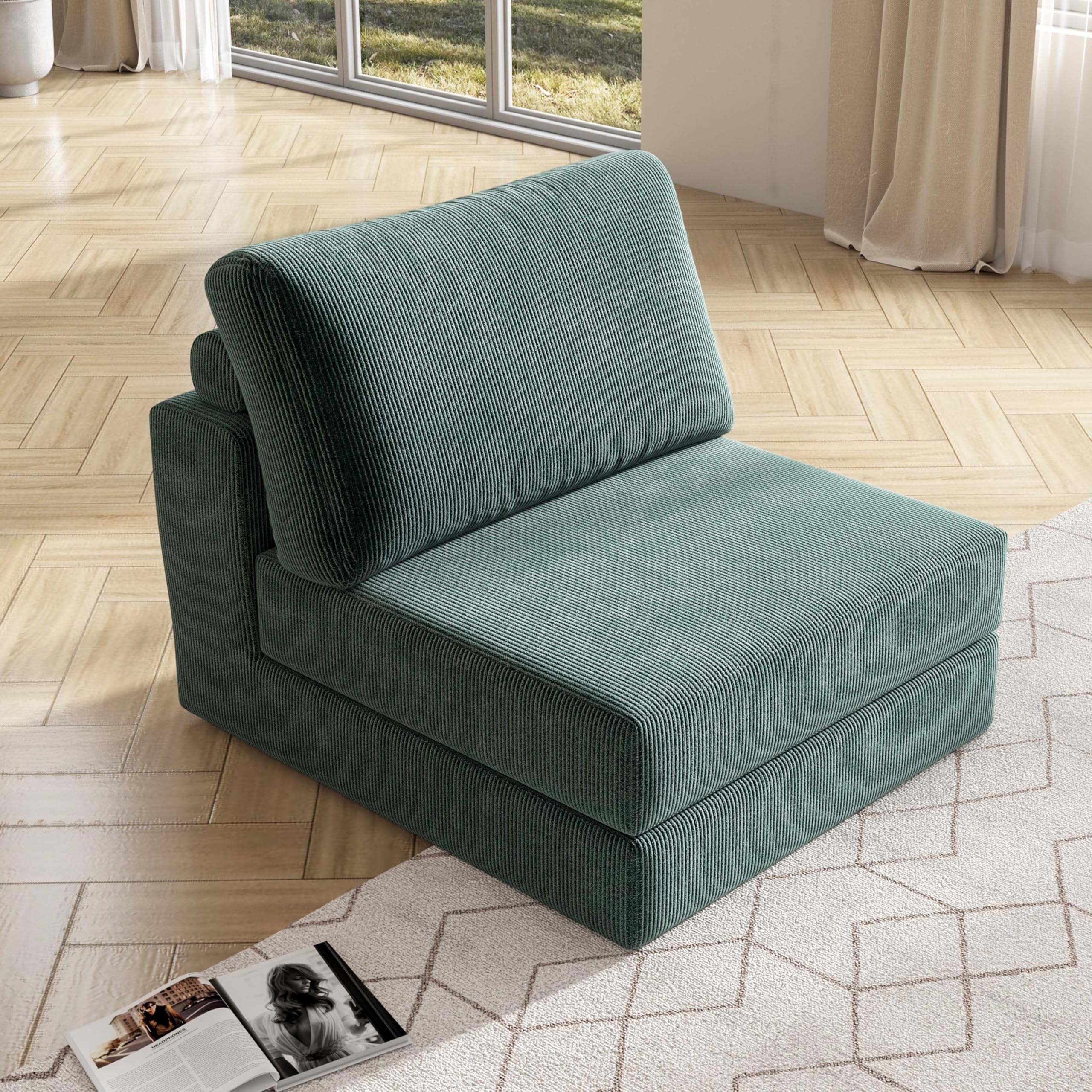 Single Modular Sectional Sofa, Middle Section Sofa for Free Combination ...