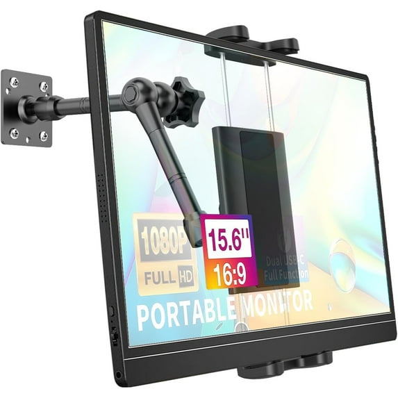 Single Monitor Desktop/Wall Mount Stand - Fits 4.7-15.6'' Monitor ...