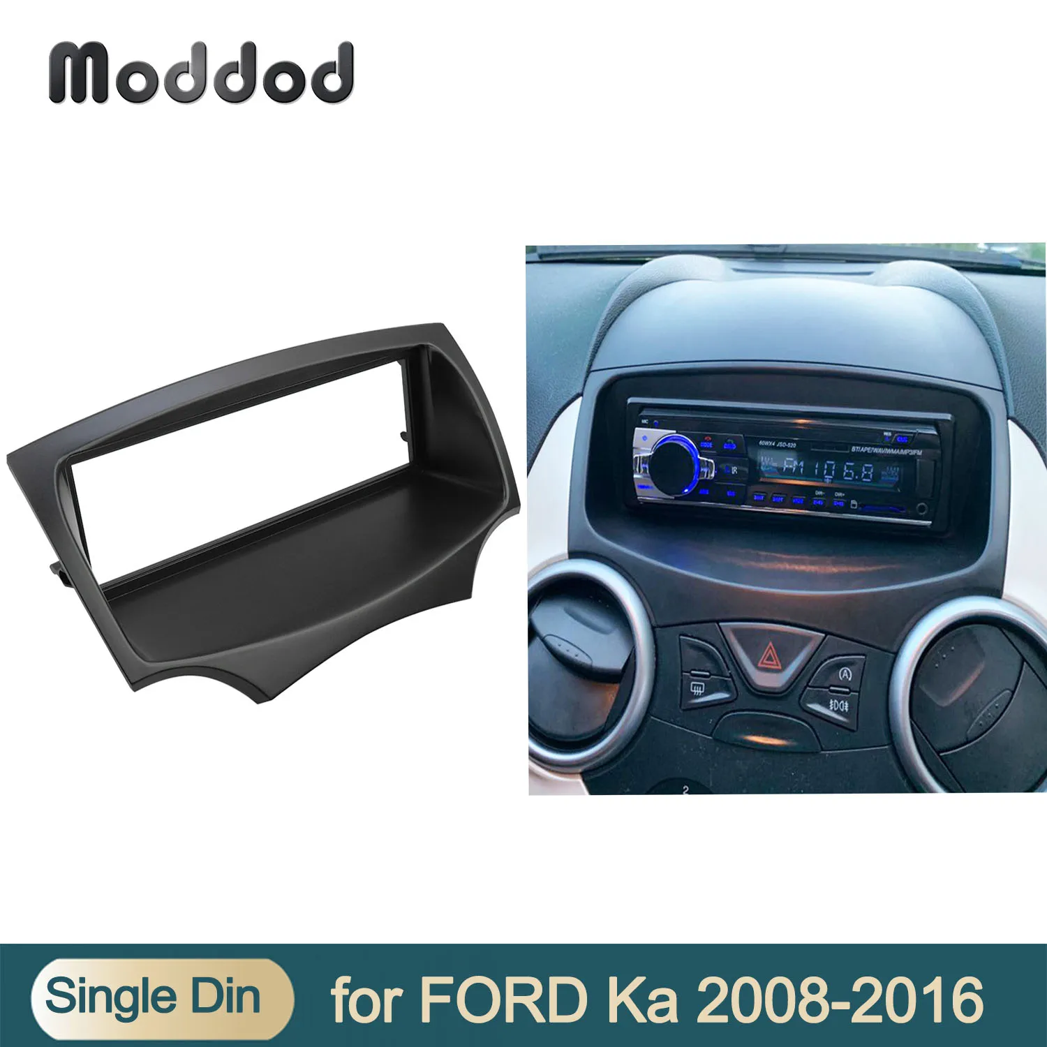 Single One Din Audio Fascia for FORD Ka 2008-2016 Stereo Radio GPS DVD ...