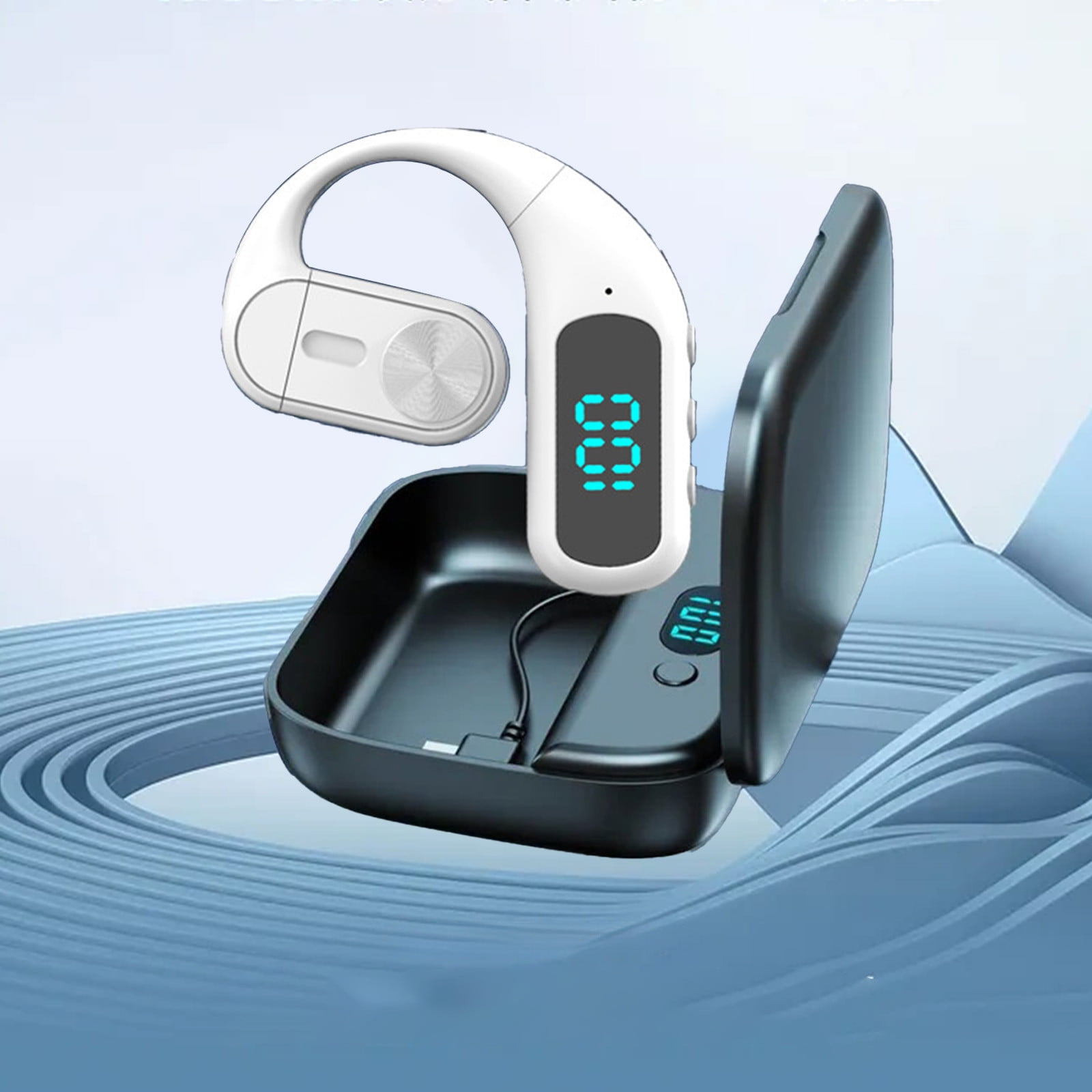 Single Open-Ear Wireless Headphones with Ear Hook Headphone Sports ...