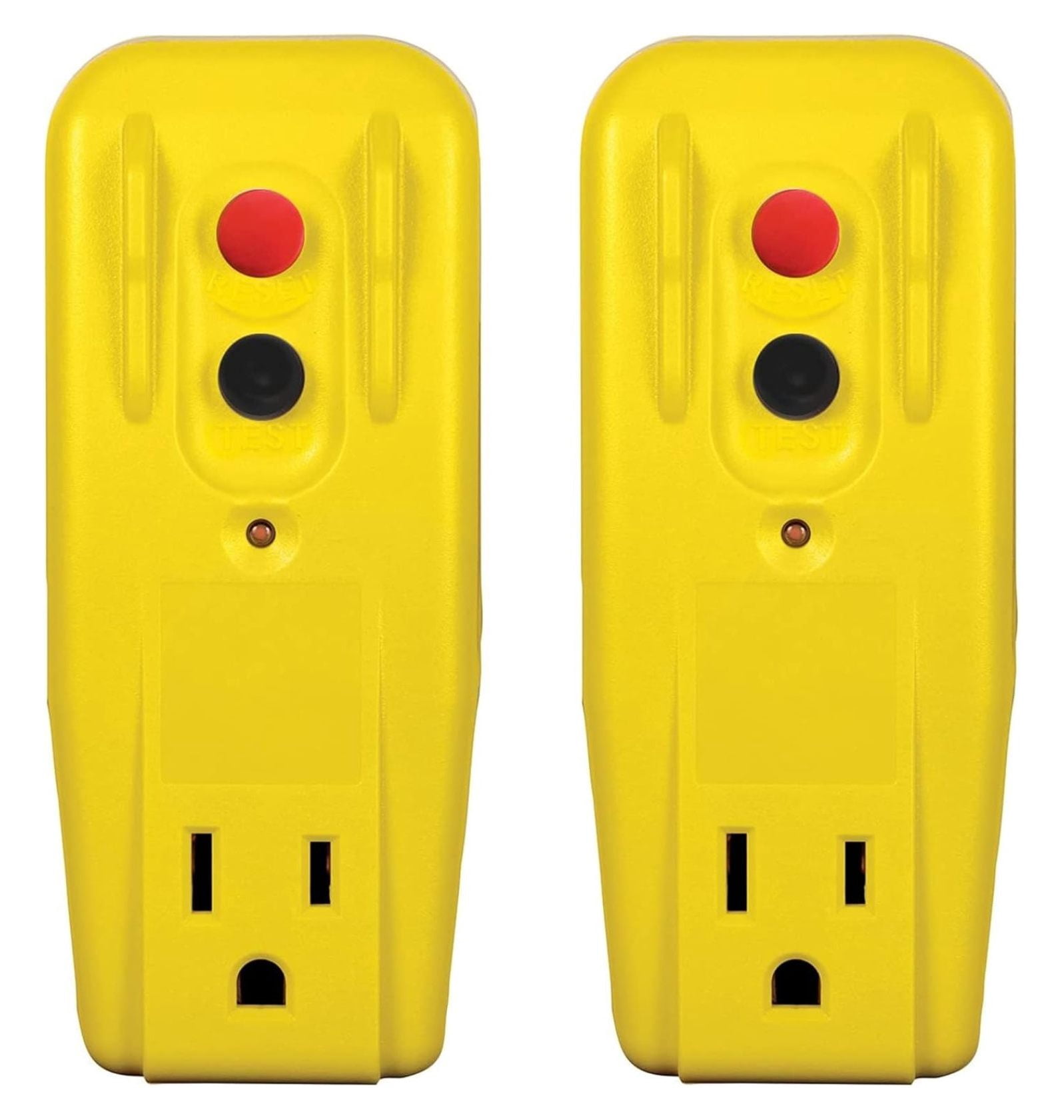 Single Outlet GFCI Adapter, 15 Amp Grounded 3-Prong Automatic Reset (2 ...