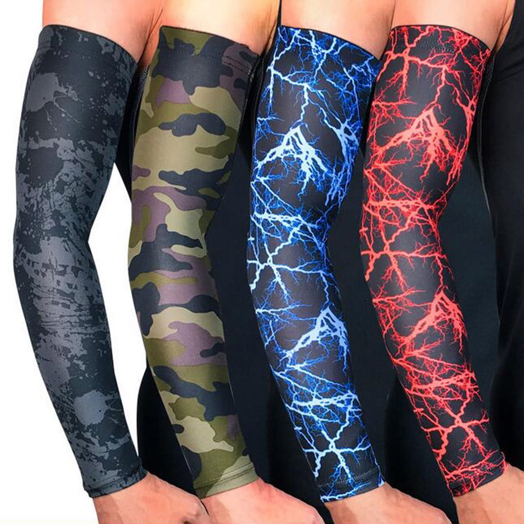 Single Pair UV Protection Arm Sleeves Breathable Anti Slip Compression ...