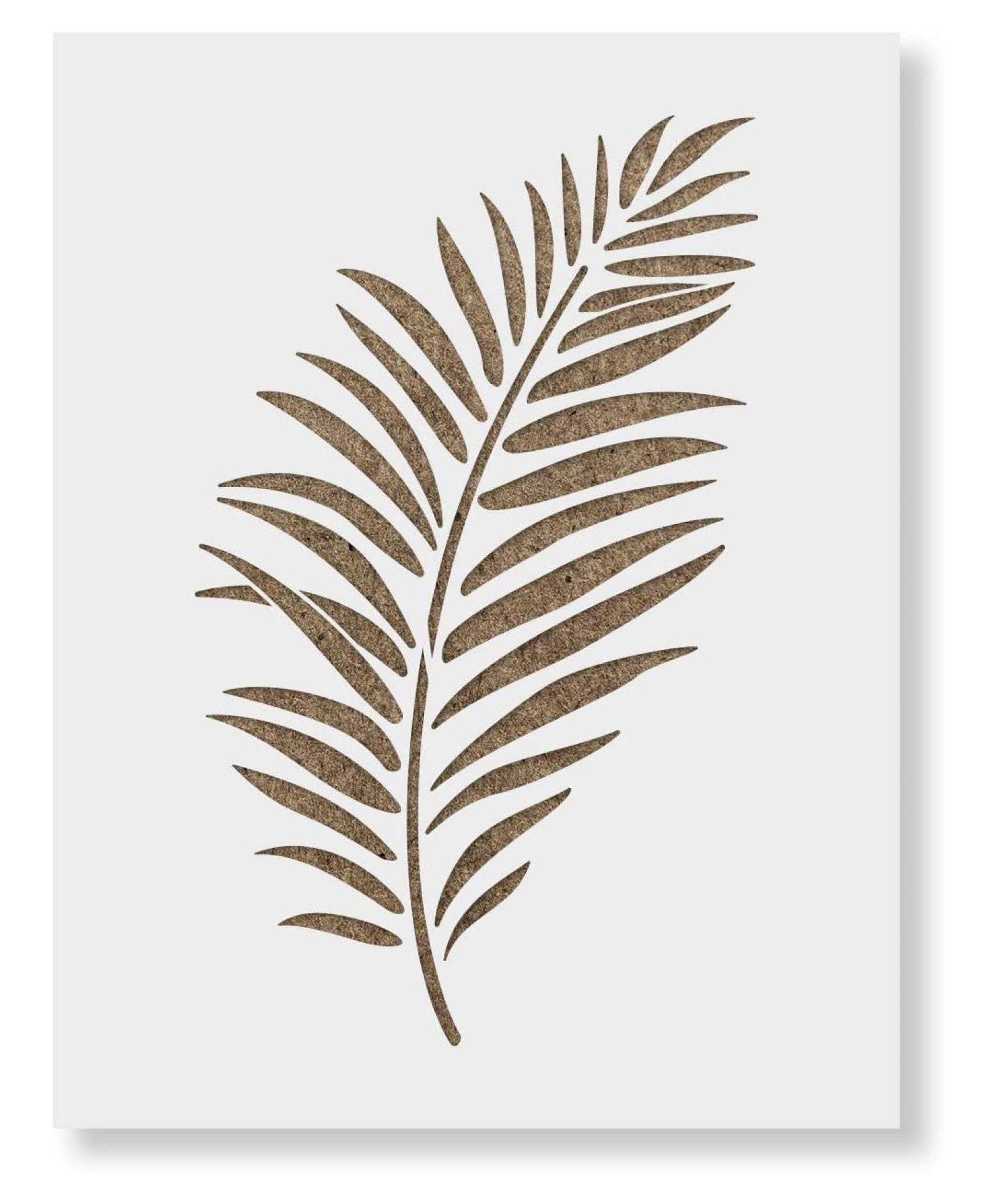 Single Palm Leaf Pattern Wall Stencil - Decorate Your Home for Less ...