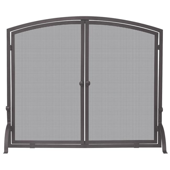 Single Panel Bronze Finish Screen with Doors - Walmart.com