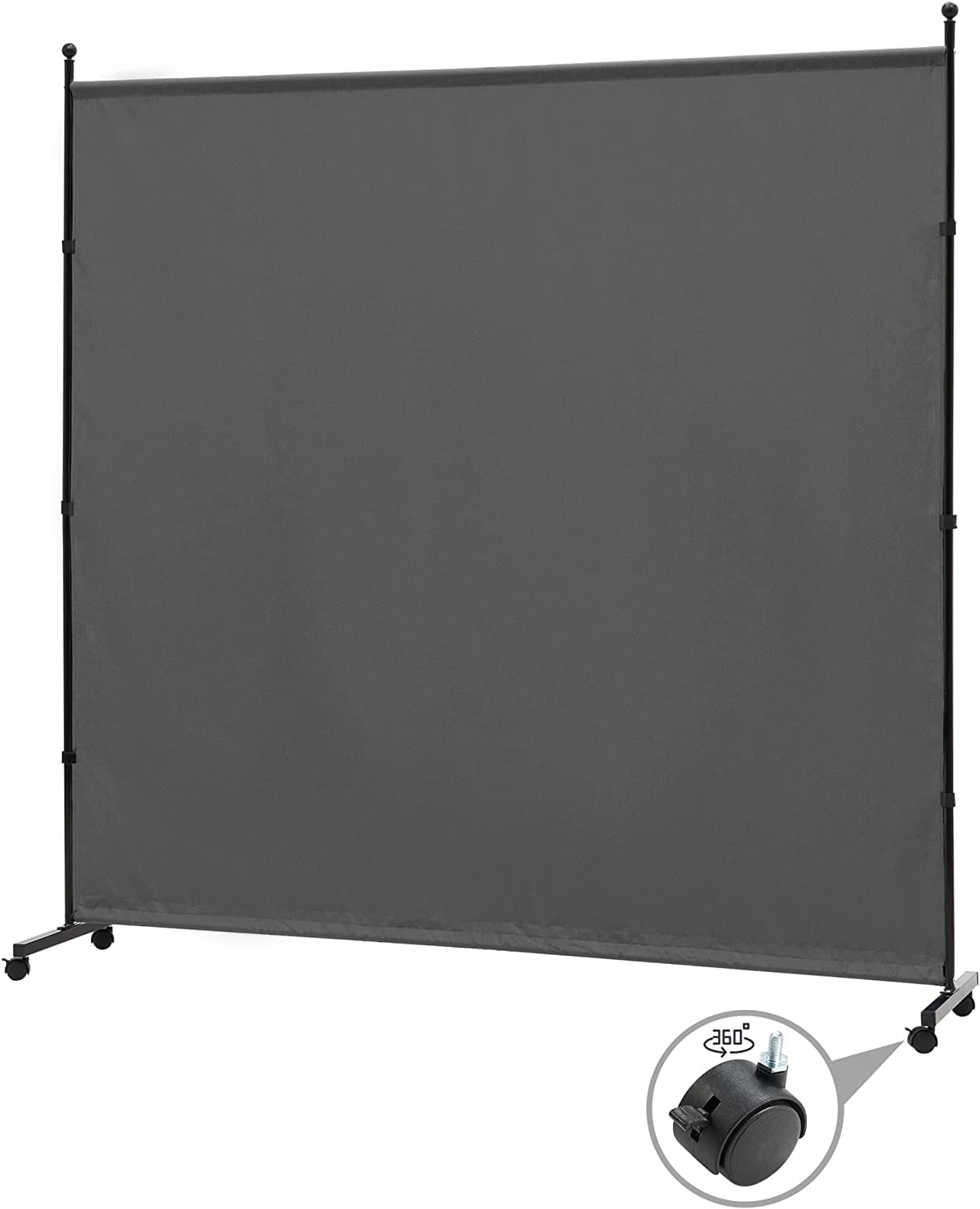 Single Panel Room Divider with Wheels,Rolling Fabric Room Dividers for ...