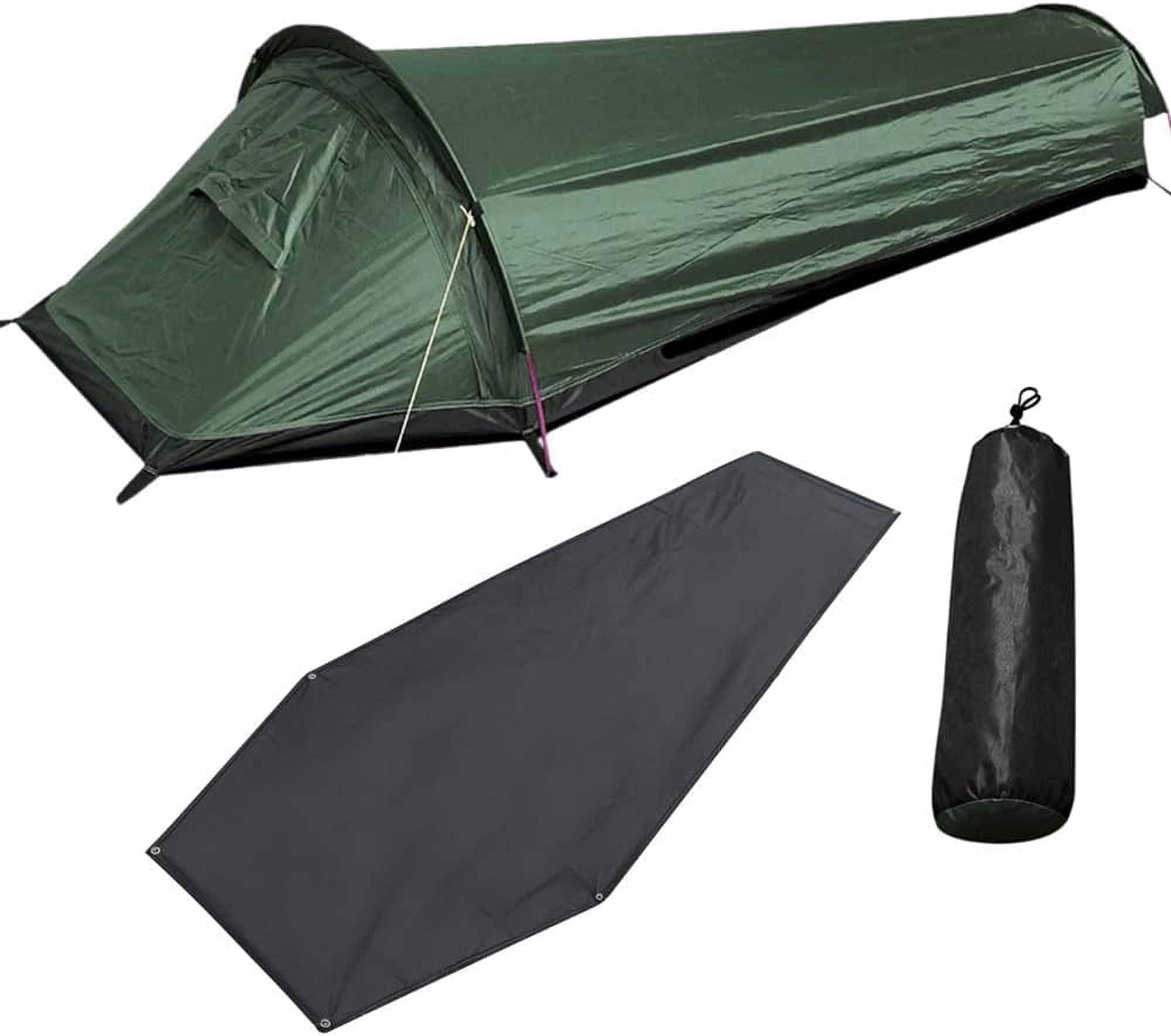 Single Person Backpacking Tent Hiking Bivy Tent Lightweight Sleeping ...