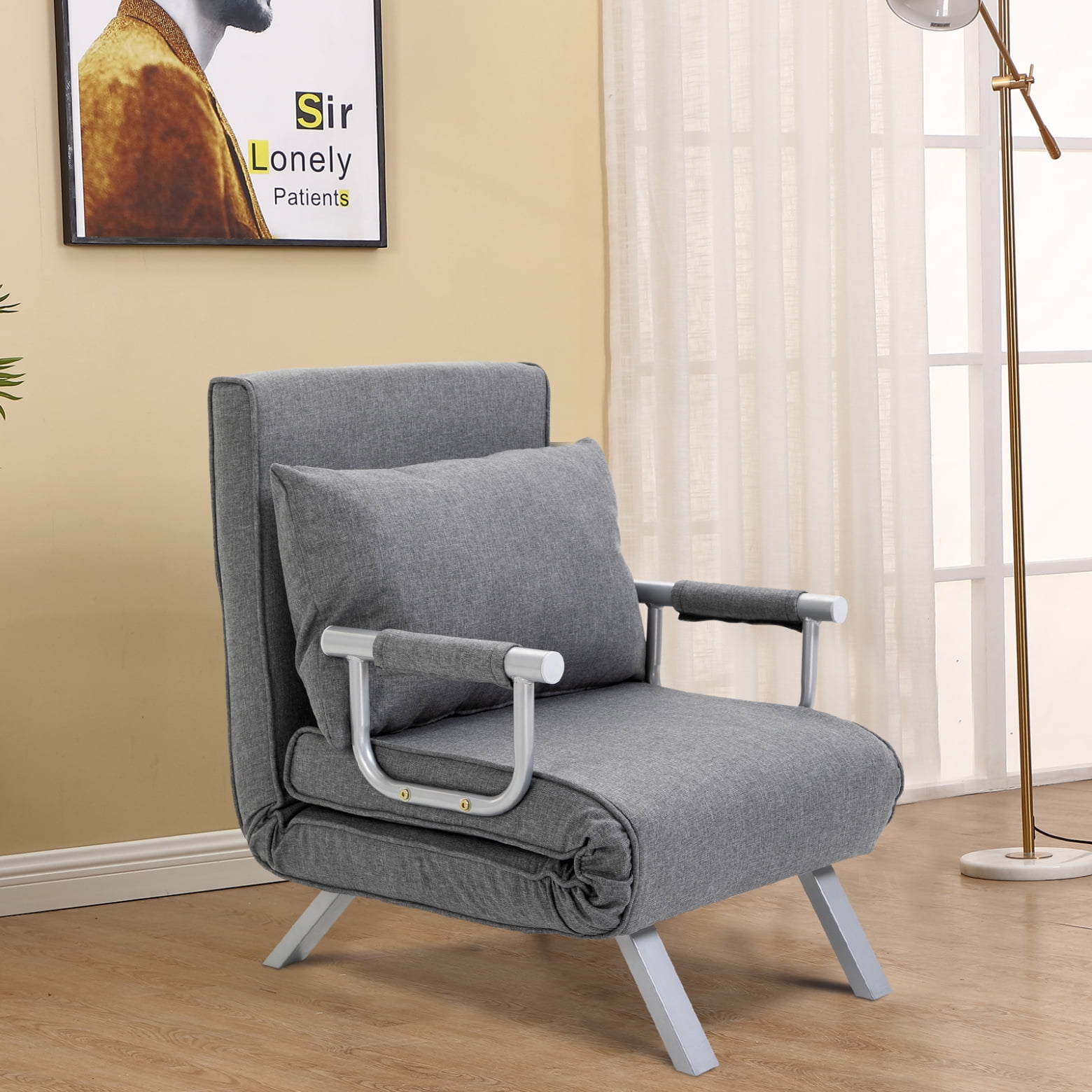 Single Person Sofa Bed, 4 in 1 Multi-Function Folding Ottoman ...
