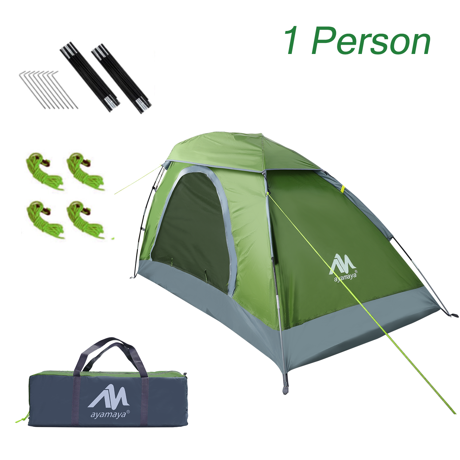 Single Person Tent, Lightweight Waterproof Tent with Rain Fly and ...