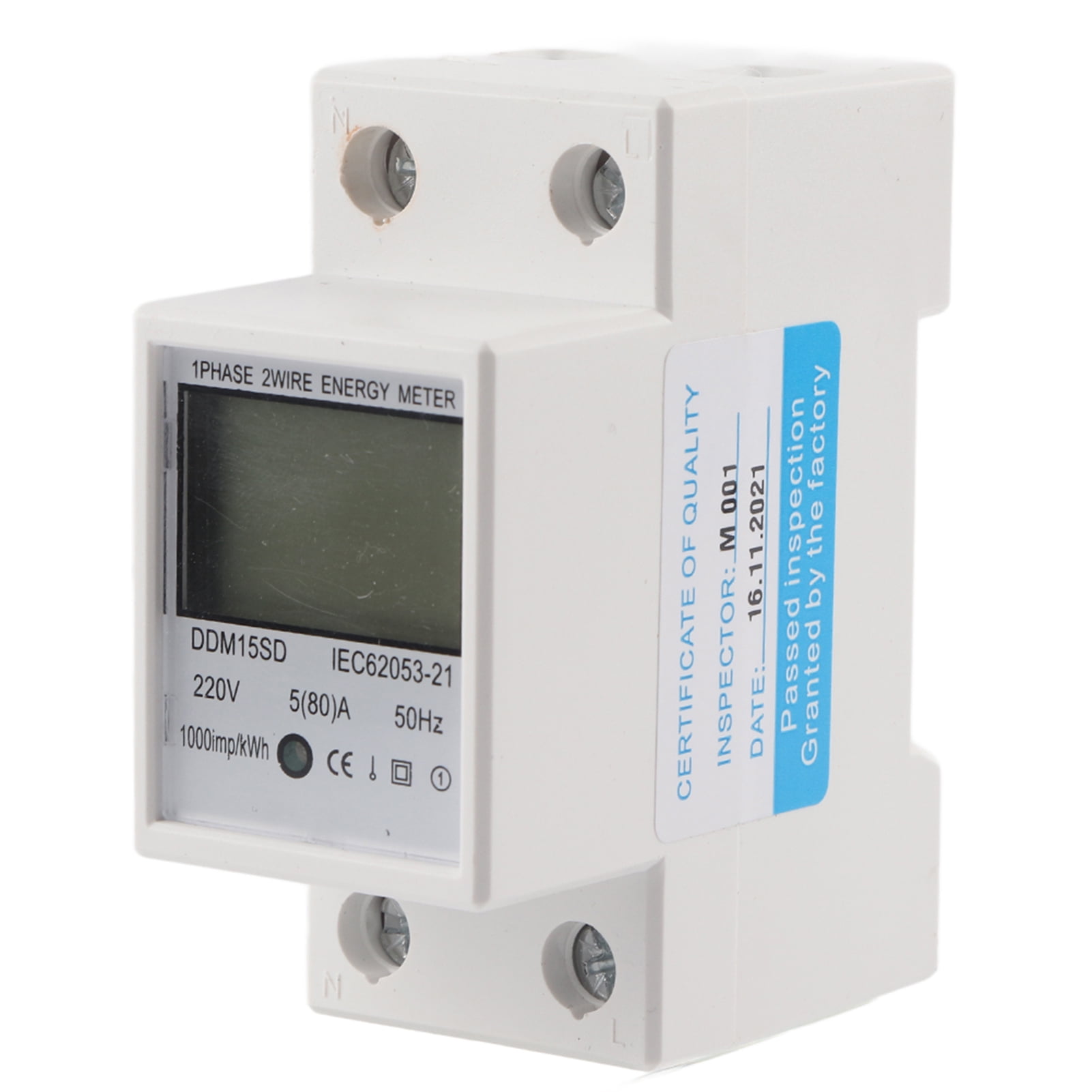 Single Phase Digital Energy Meter, 5-80A LCD Display, Backlight, Electronic KWh Meter for ...