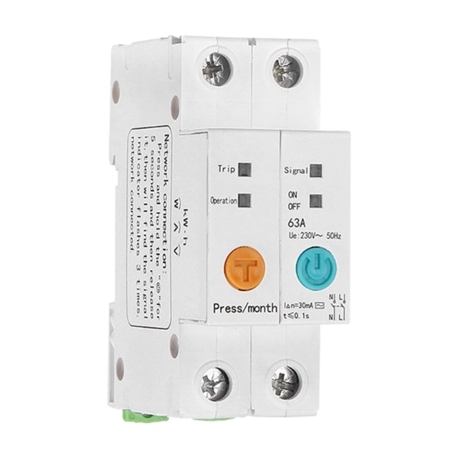 Single Phase Din-Rail Energy Meter timer Power Consumption Monitoring ...