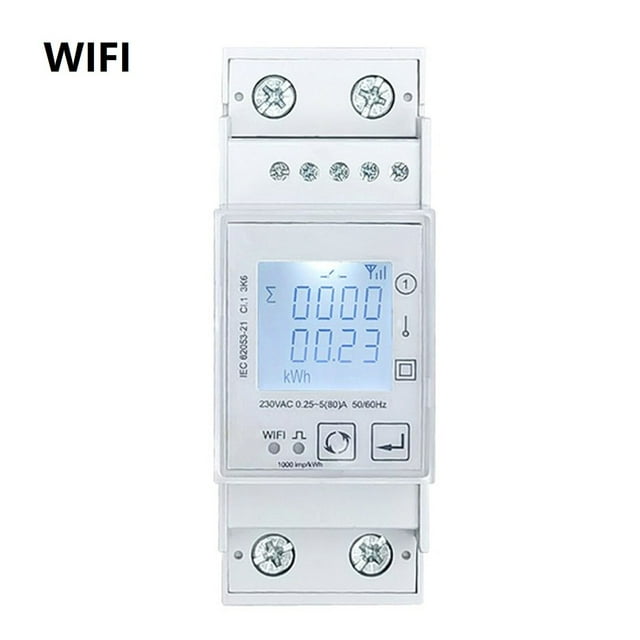 Single Phase Smart Wireless Rail Meter For Tuya Bidirectional Measurement Ac230v