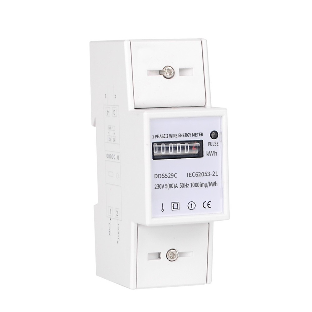 Single Phase Two Wire 230V Energy Meter Kwh Digital Din Rail ...