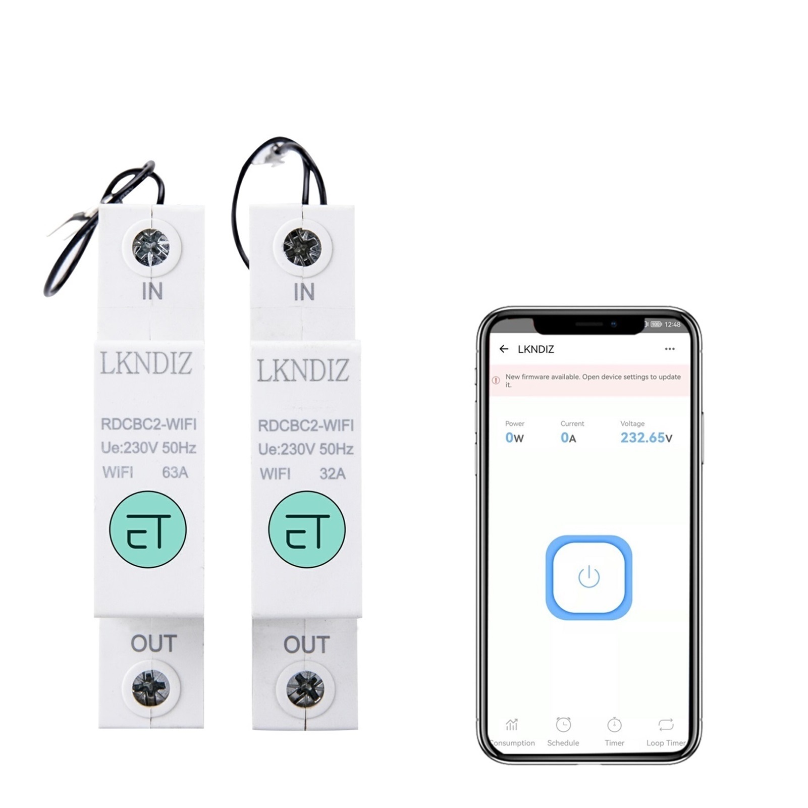 Single Phase Wifi Smart Energy Meter Kwh Metering Monitoring Circuit Breaker Timer Relay For