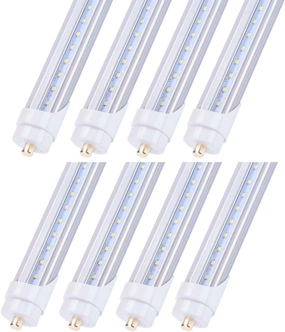 Walmart 8ft Single Pin Fluorescent LED Tube Light, 45W, 6000K, Clear ...