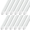Single Pin Fa8 LED Tube 8ft T8 Dual Row Light Bulbs,72W 6000K,Frosted,4-Pack - Walmart.com