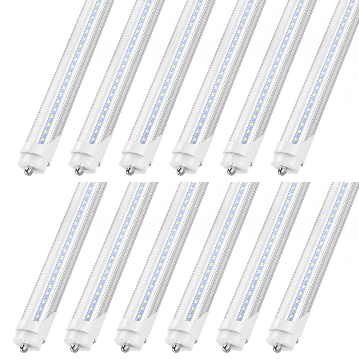 Single Pin T8 LED Tube Light 8ft Fa8 LED Bulbs, 45W 5000K Daylight, 12 ...