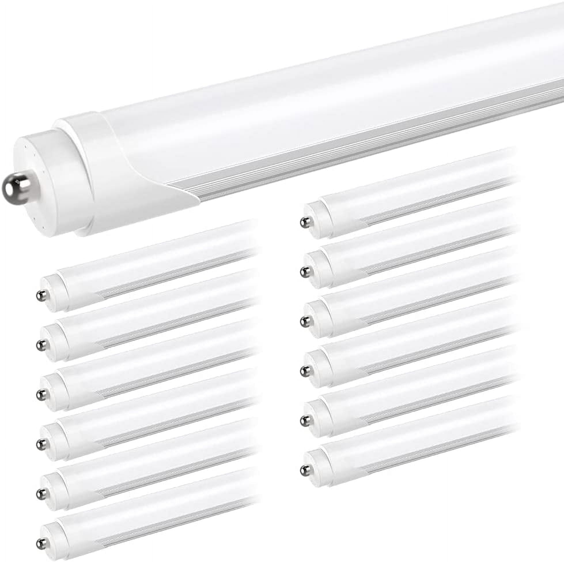 Single Pin T8 LED Tube Light 8ft Fa8 LED Bulbs, 45W 6000K Froted, 12 ...
