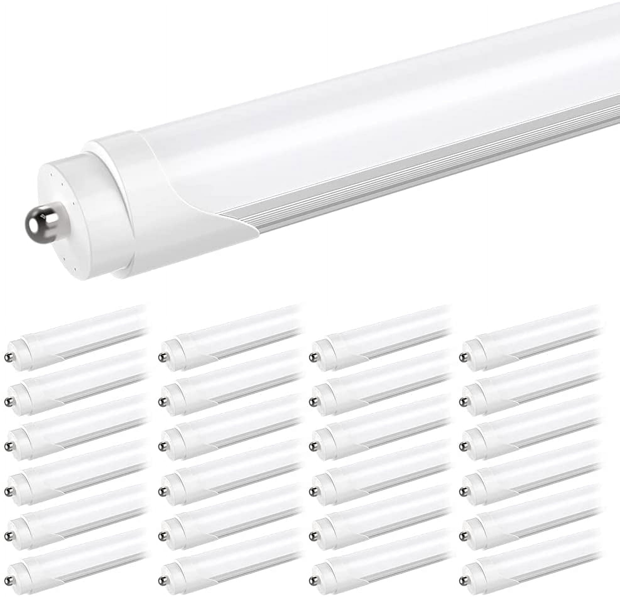 Single Pin T8 LED Tube Light 8ft Fa8 LED Bulbs, 45W 6000K Froted, 25 ...
