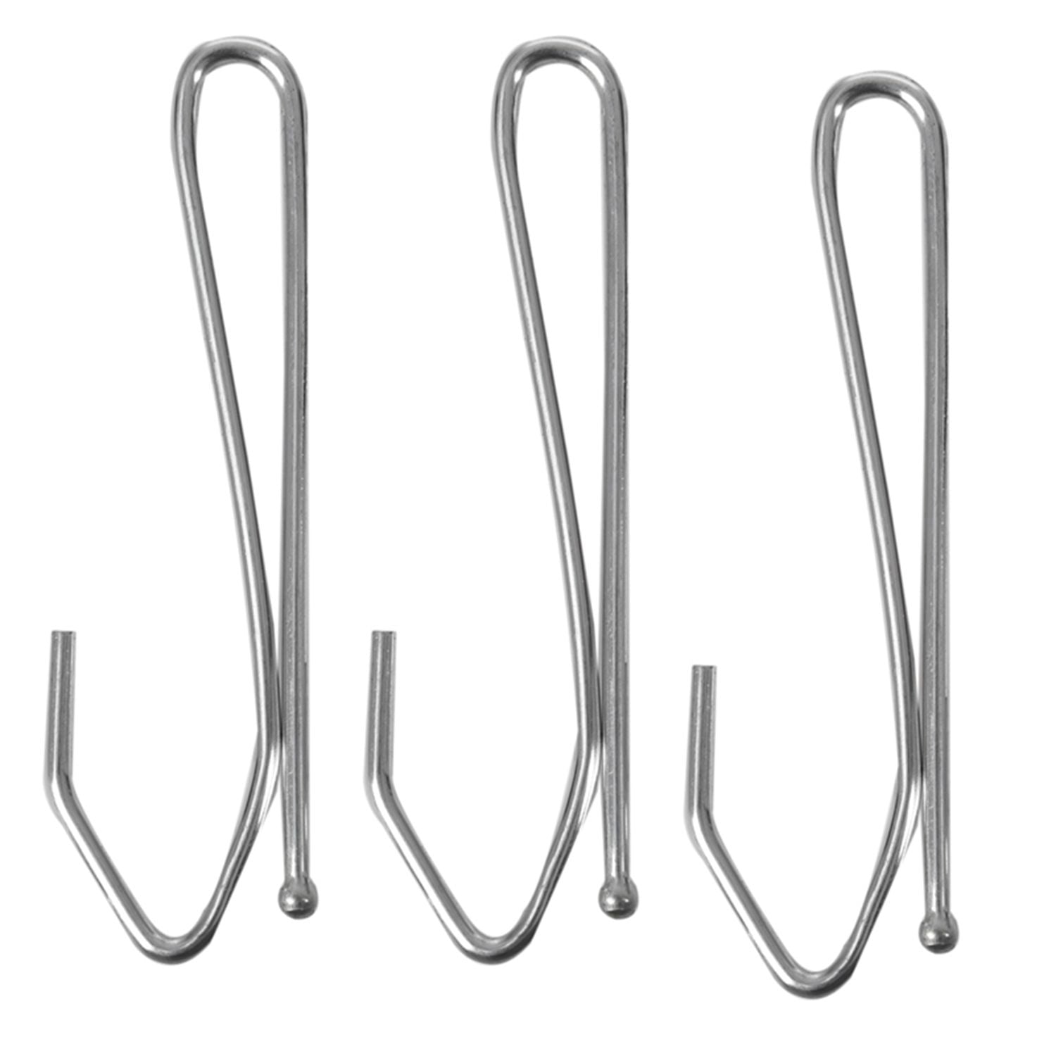 Single Pinch Window Treatment Metal Pleat Drapes Curtain Hooks - Silver ...