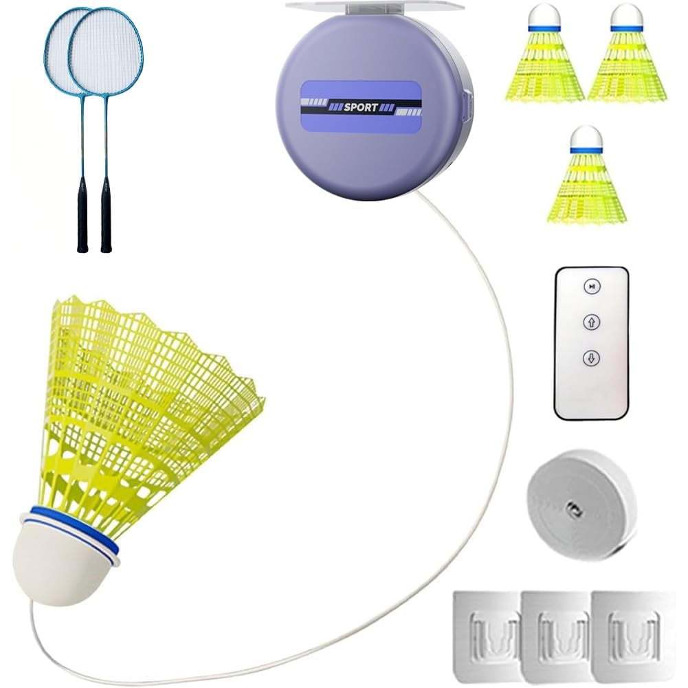 Single Player Badminton, Adjustable Automatic Rebound Shuttlecock ...