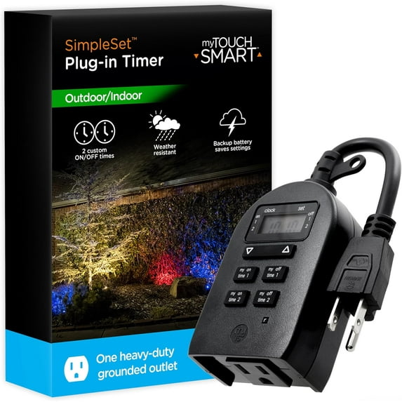 Single Plug-in Digital, Simple Programmable, Weather Resistant, Indoor ...