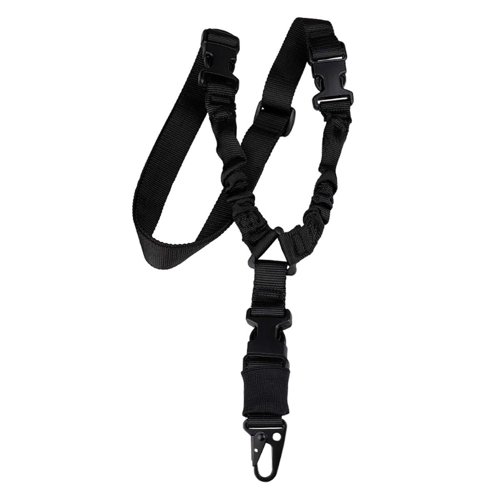 Single Point Shoulder Strap for Outdoor Adventures Black Nylon Webbing ...