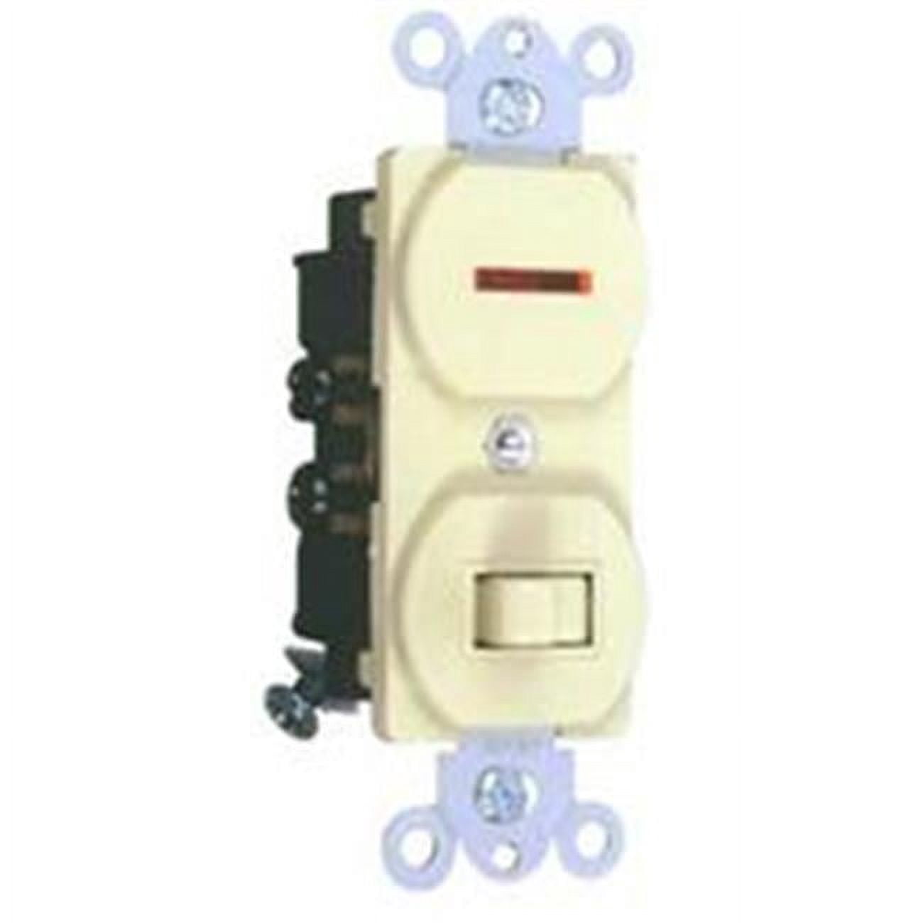 Single Pole Switch And Pilot Light Ivory 15A-120 - Walmart.com