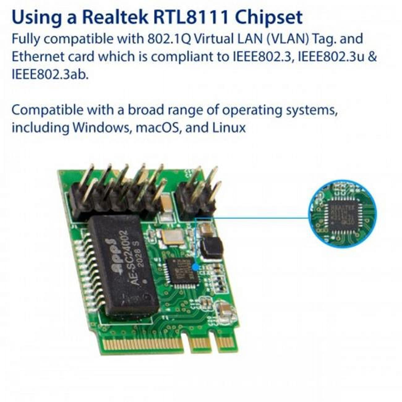 Single Port Gigabit Ethernet M.2 A Plus E Key NIC Modules - Walmart.com
