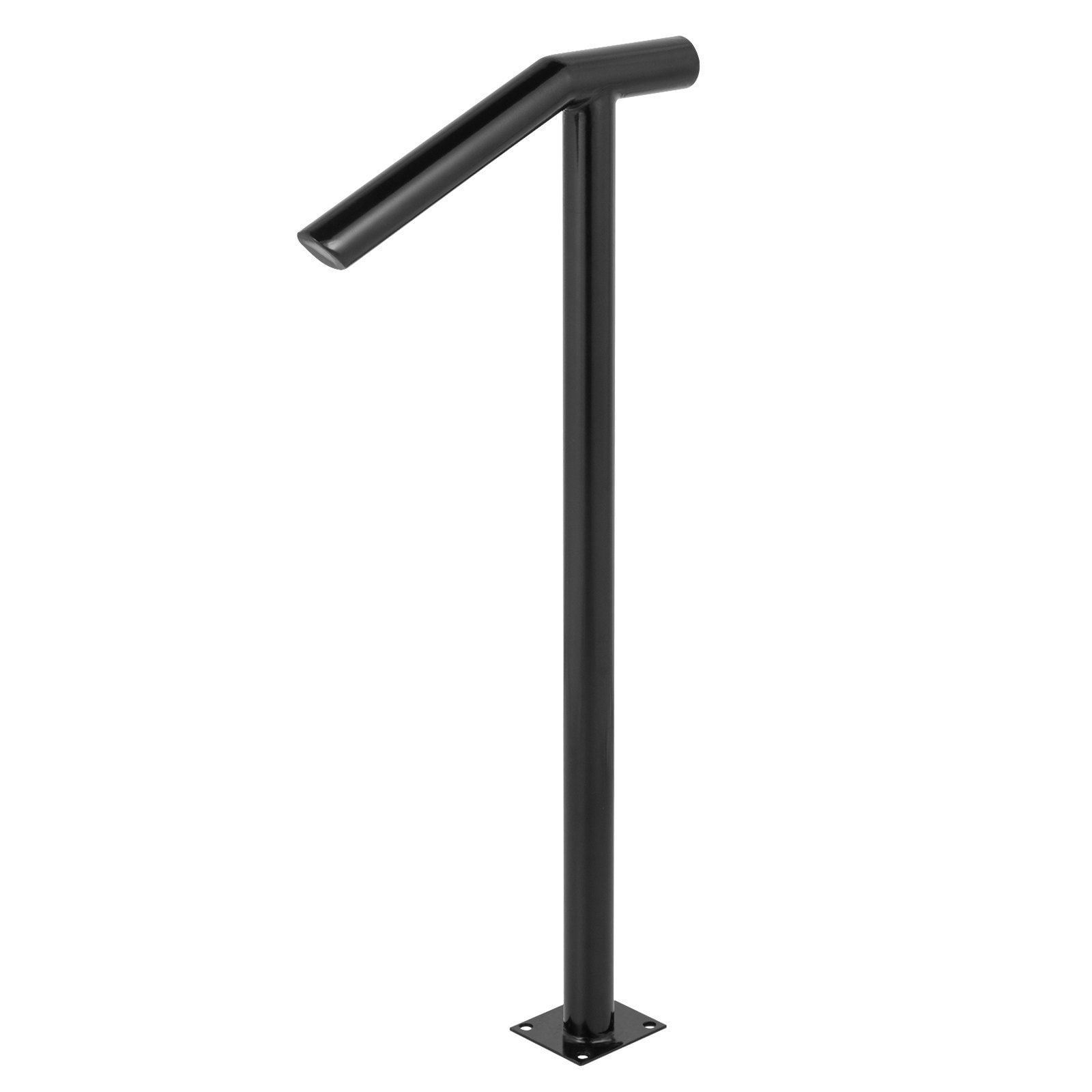 Single Post 1-2, Black Steel Railing 441LBS Capacity Baking Varnish ...