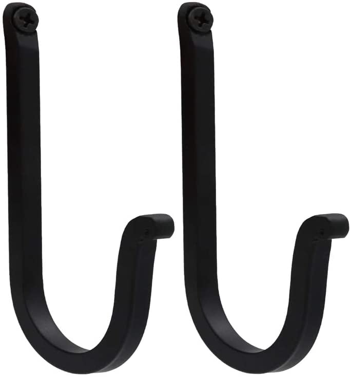 Single Prong Wrought Iron Hooks, Vintage Hand Forged Iron Curved Metal ...