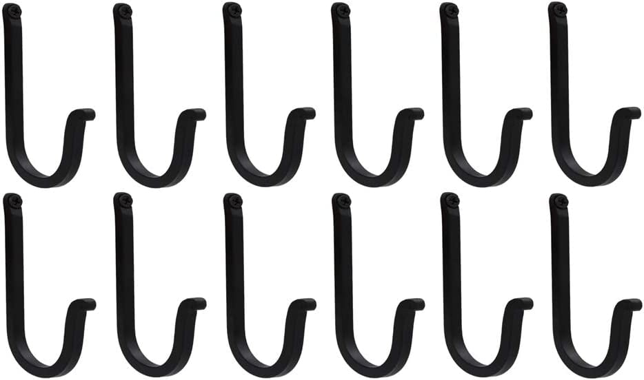 Single Prong Wrought Iron Hooks, Vintage Hand Forged Iron Curved Metal ...