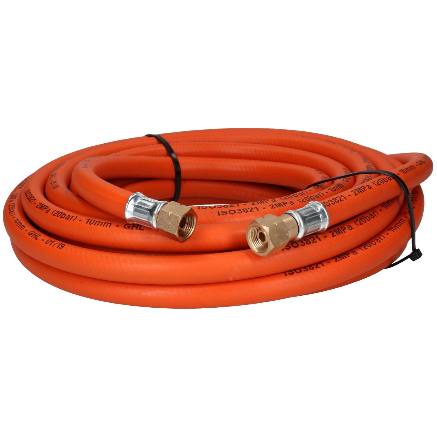 Single Propane Fitted Rubber Hose Pipe Cutting & Welding 10M 3/8" BSP ...