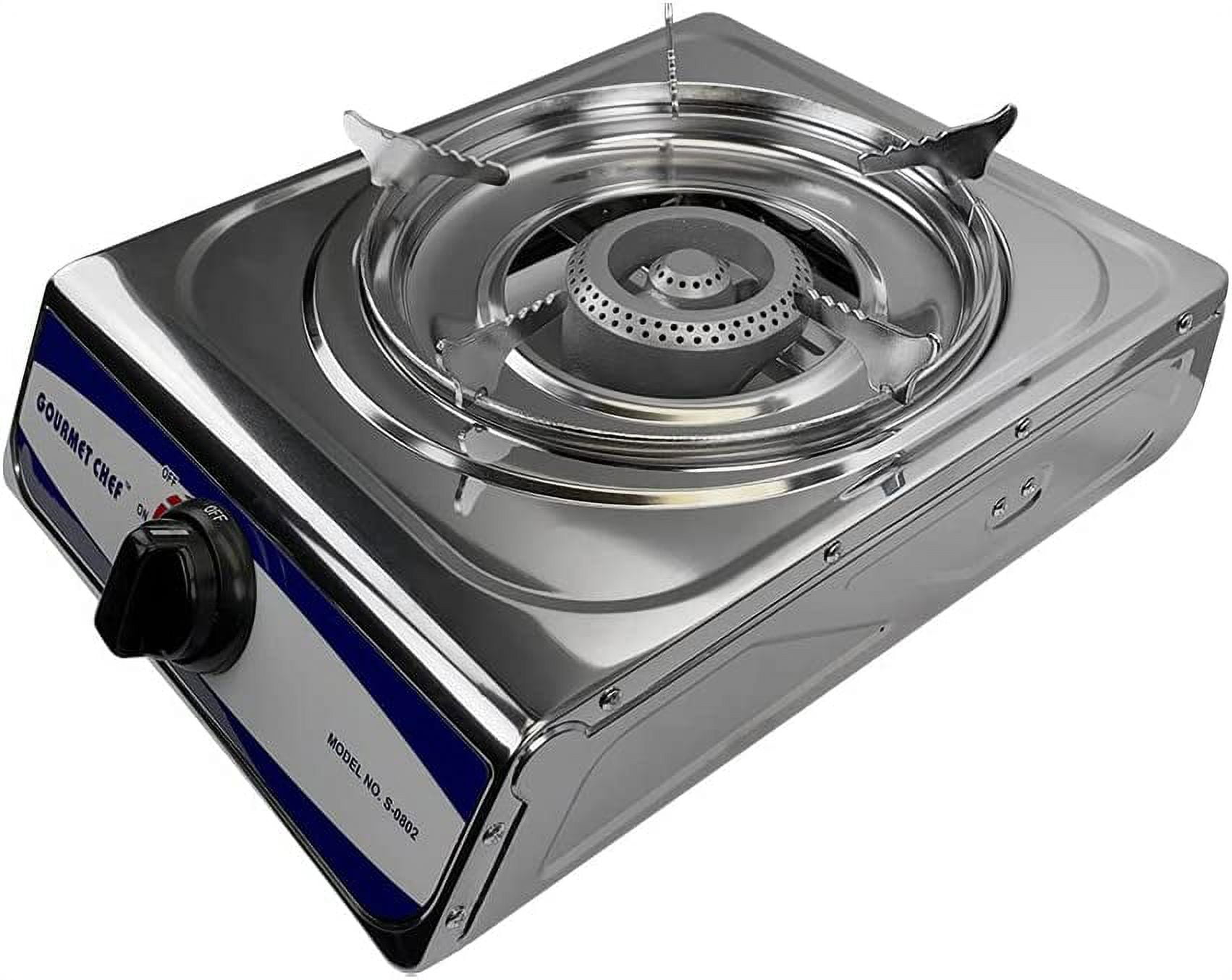Single Propane Gas Burner Stainless Steel Stove Table Auto Ignition W ...